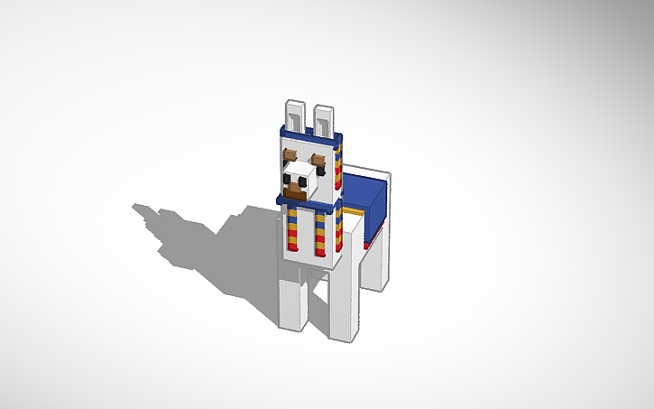 3D design Minecraft trader llama - Tinkercad