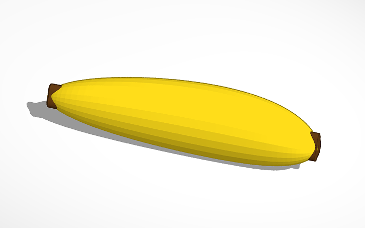 3D design banana - Tinkercad