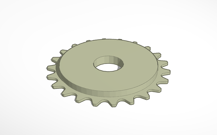3D design bike cog - Tinkercad
