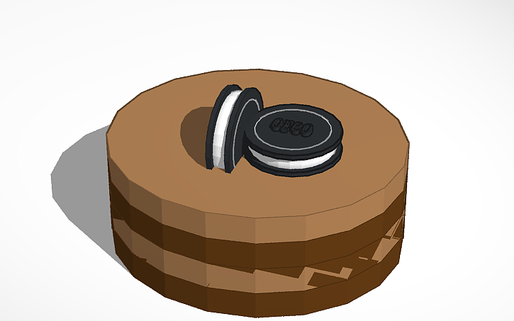 3D design Oreo Cake { fourth Cake } | Tinkercad