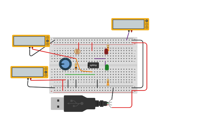 Circuit Design Ejemplo N°05 0 Circuito Comparador Con Lm741 Tinkercad