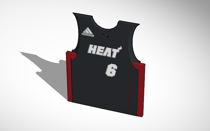 3D design Lebron James Miami Heat Jersey Keychain - Tinkercad