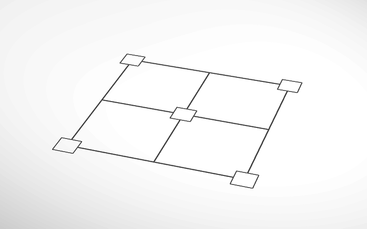 3D design Square Bed Level Test - Size To Fit Bed | Tinkercad