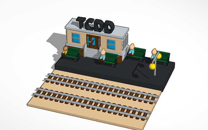 3D design TRAİN STATİON (TREN İSTASYONU) - Tinkercad