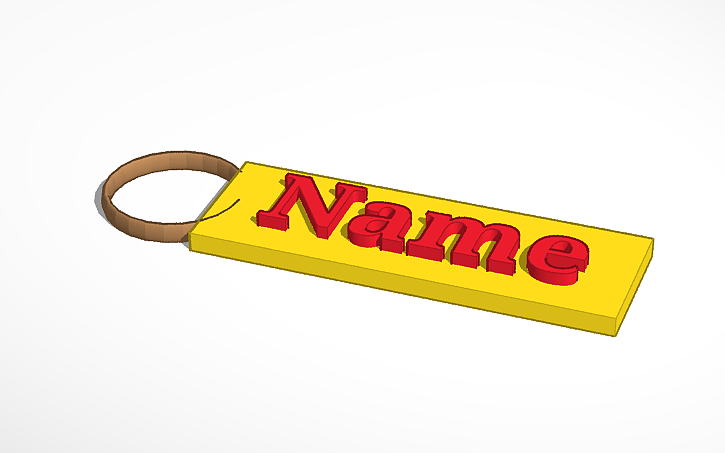 3D design Name Tag | Tinkercad