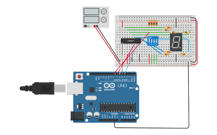 Circuit design Tarea 3 + arduino - Tinkercad