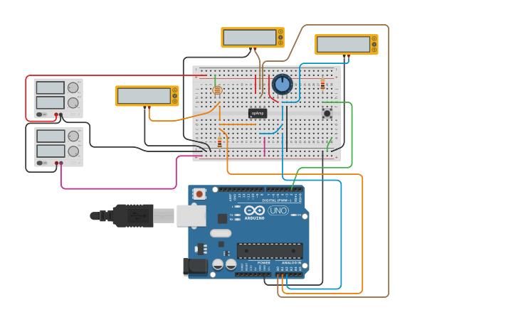 Circuit design Comparator circuit - Tinkercad