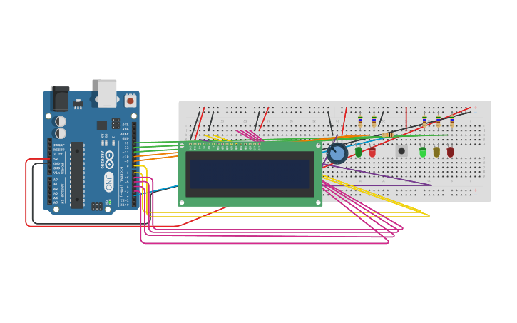 Circuit Design Traffic Light Enhanced Tinkercad