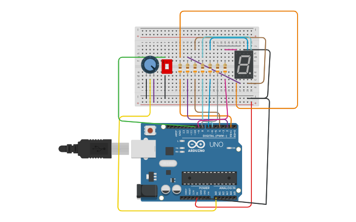 Circuit Design Display A 7 Segmenti Con Blocco Immediato E