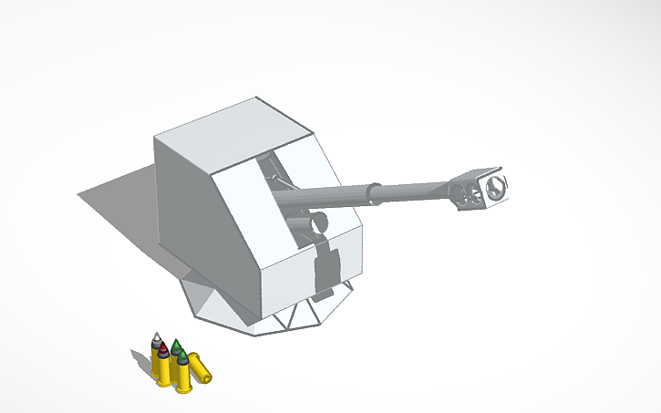 3D design simple flack cannon - Tinkercad