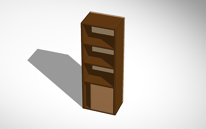 3D design bookcase - Tinkercad