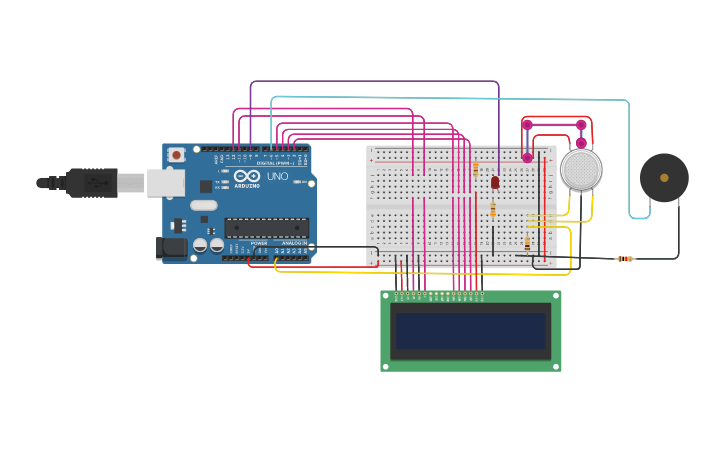 Circuit Design Gas Sensor Tinkercad