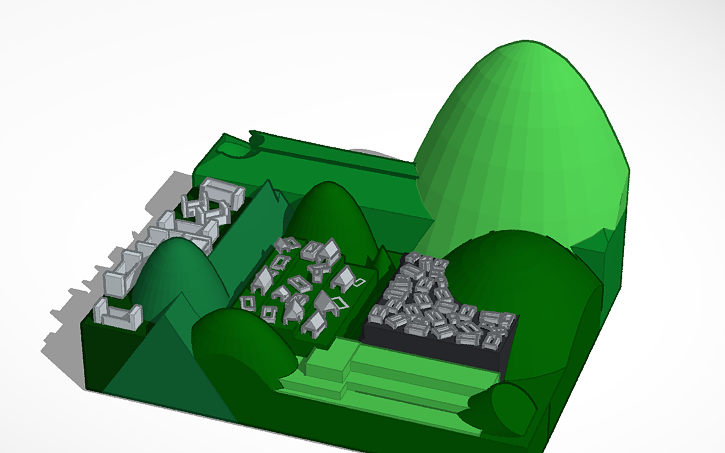 3D design model of machu picchu - Tinkercad
