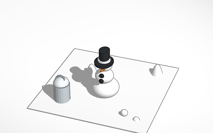 3D design Snowman | Tinkercad