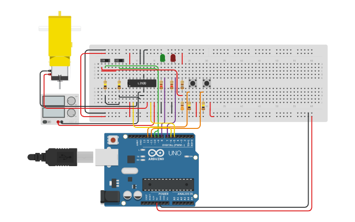 Circuit design TollBooth - Tinkercad