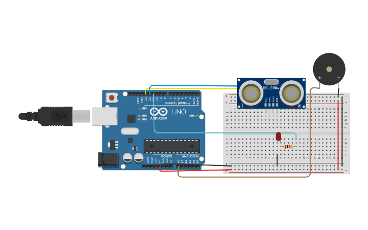 Circuit design Alarm - Tinkercad