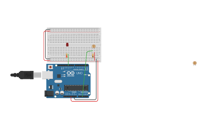 Circuit Design Led Con Fotoresistencia Tinkercad