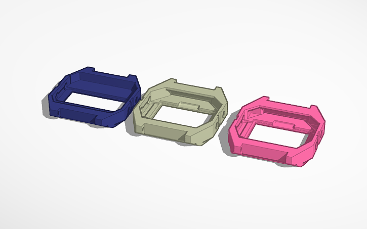 3D design watch oled0.96+esp8266 - Tinkercad
