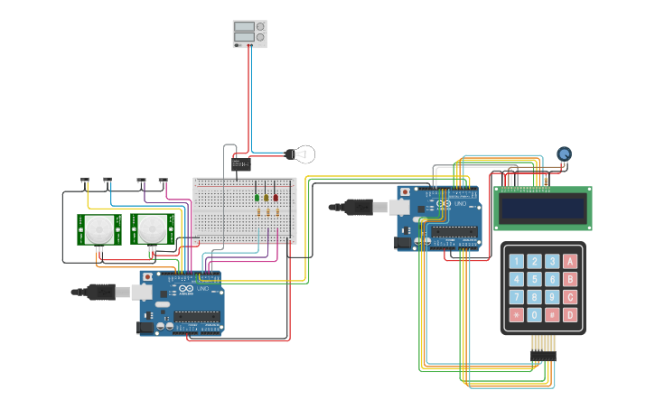 Circuit design Central de Alarme - Tinkercad