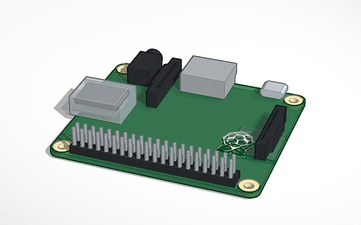 3D design Raspberry Pi 3 Model A+ - Tinkercad
