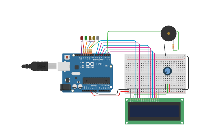 Circuit design tugas vidio | Tinkercad