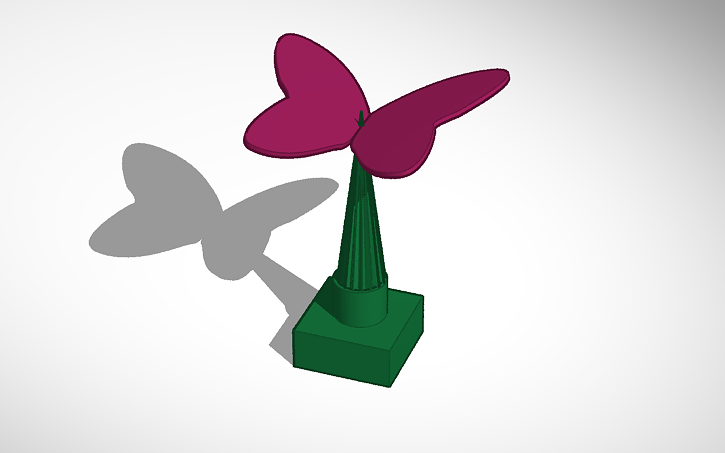 3D design butterfly decor | Tinkercad