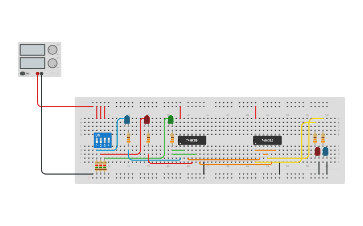 Circuit design Flip-Flop RS Síncrono - Tinkercad