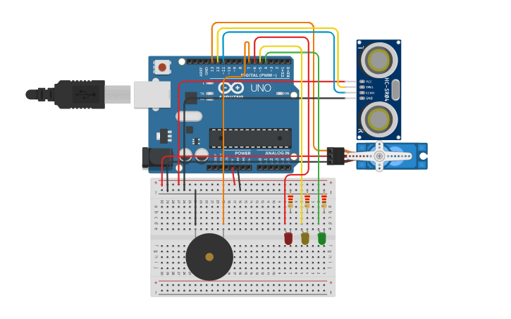Circuit design Sonar 04 | Tinkercad