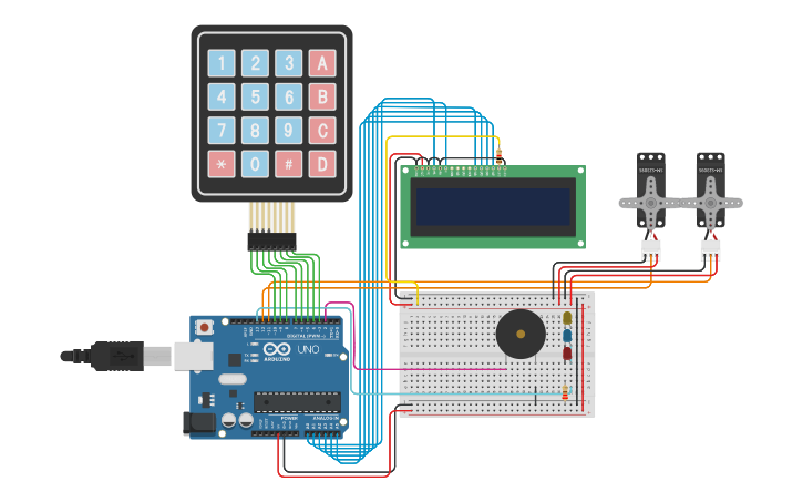 Circuit design sistem keamanan ruangan | Tinkercad Circuit design sistem keamanan ruangan | Tinkercad