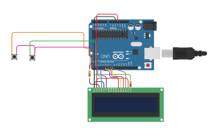 Circuit design Digital clock - Tinkercad