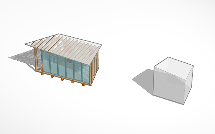 3D design cube shed - Tinkercad