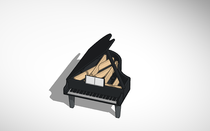3D design Exploding Piano - SIM LAB - Tinkercad
