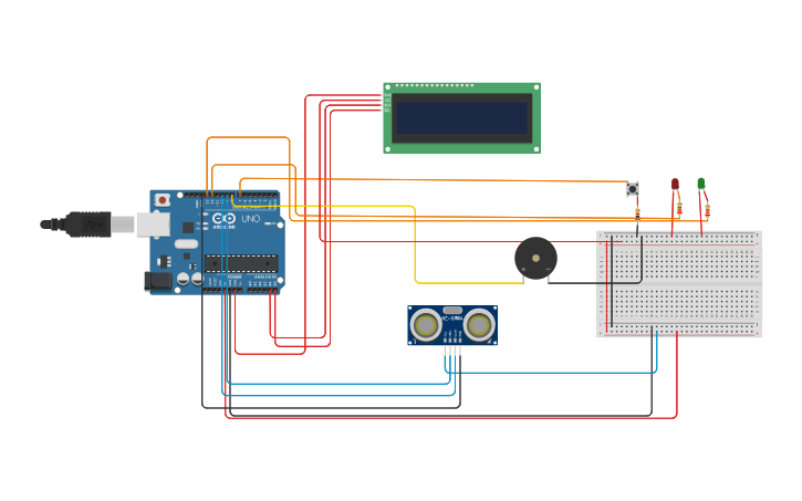Circuit design Reaction Time Game - Tinkercad