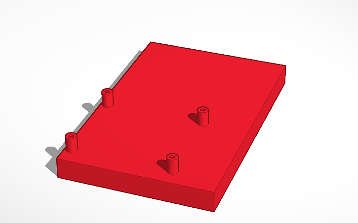 3D design Raspberry Pi 4 and Mini Breadboard mount - Tinkercad
