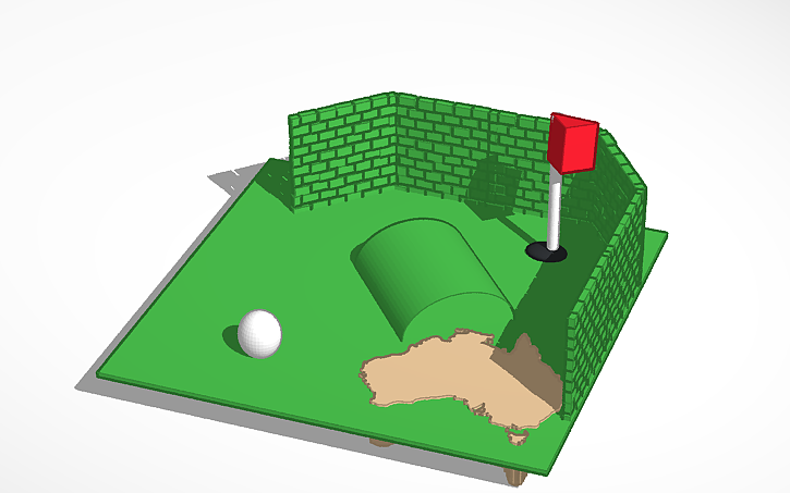 3D design golf course - Tinkercad