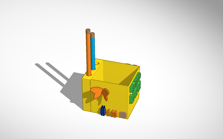 3D design pencil box - Tinkercad
