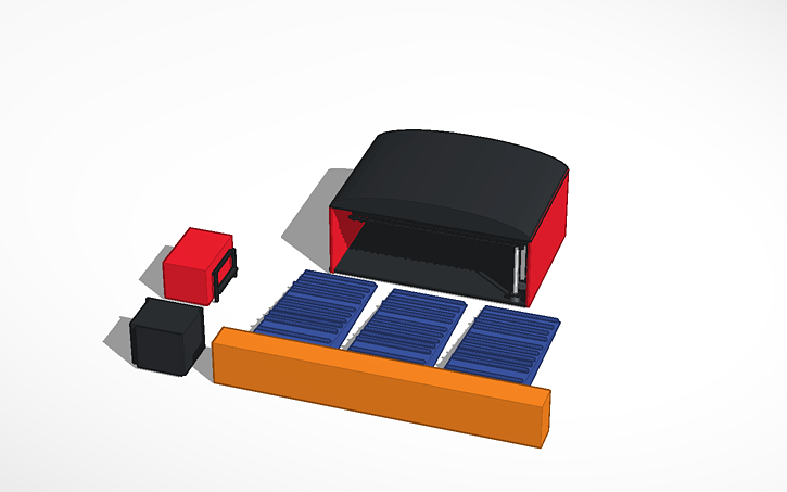 3D design tech theater proscenium stage - Tinkercad