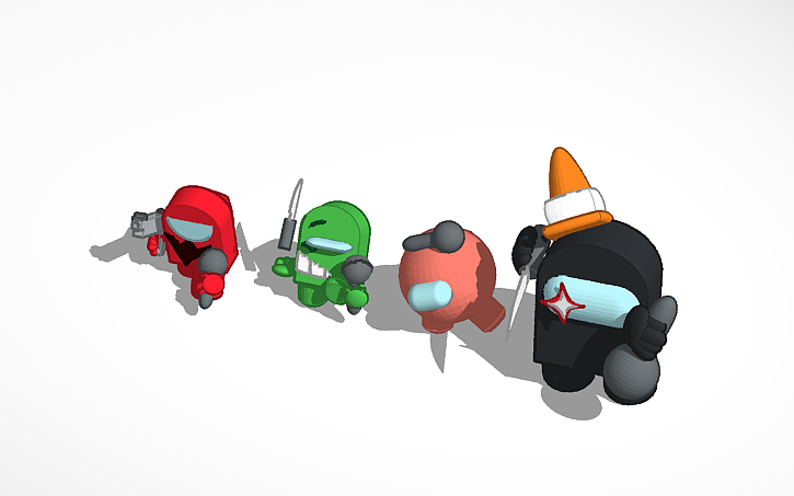 3D design (Remodeled) Impostor Models (Poses) - Tinkercad