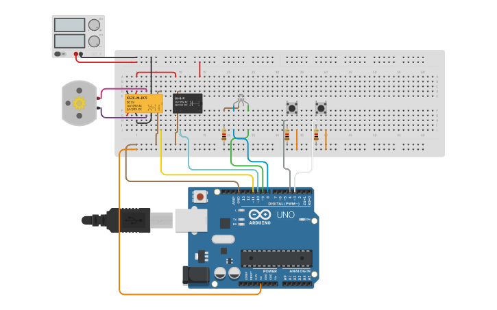 Circuit design Motor con arduino - Tinkercad