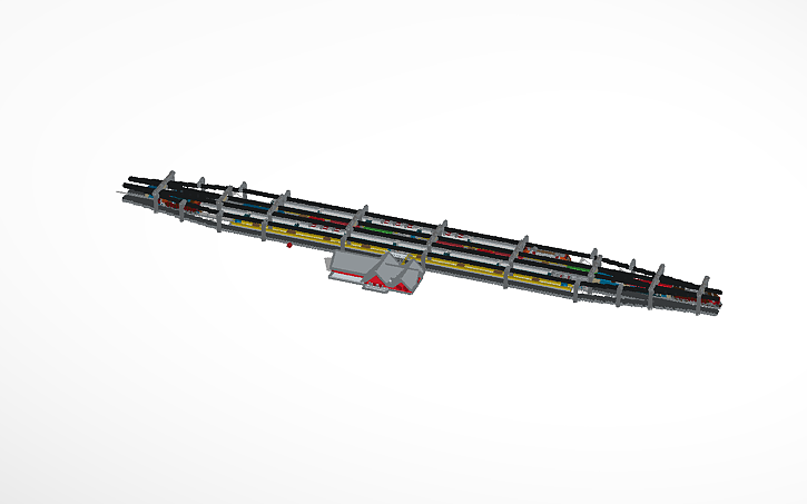 3D design minecraft small train station - Tinkercad