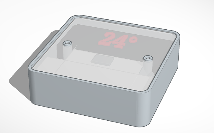3D design Copy of Thermostat box - Tinkercad