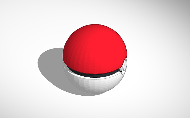 3D design pokemon Ball - Tinkercad