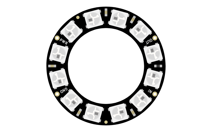 Circuit Design Neopixel Ring 12 Tutorial Tinkercad