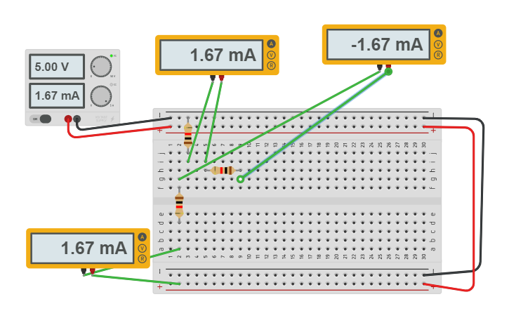 Circuit Design Current In Series Tinkercad