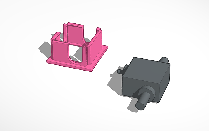 3D design K40 flow meter mount - Tinkercad