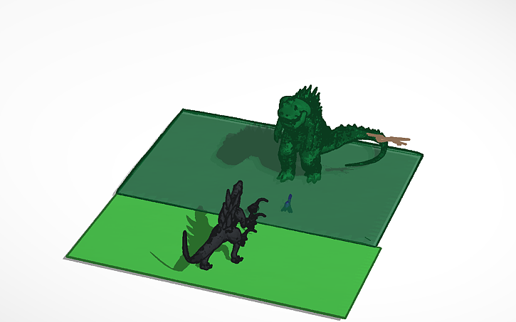 3d Design Zilla Vs Croczilla Tinkercad