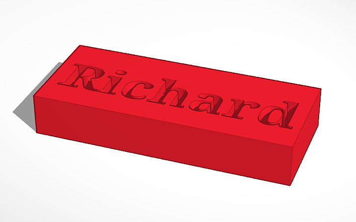 3D design print your name - Tinkercad
