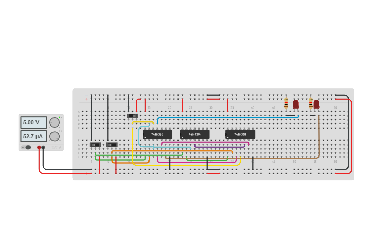 Circuit Design Full Subtractor Using Basic Gates Tinkercad