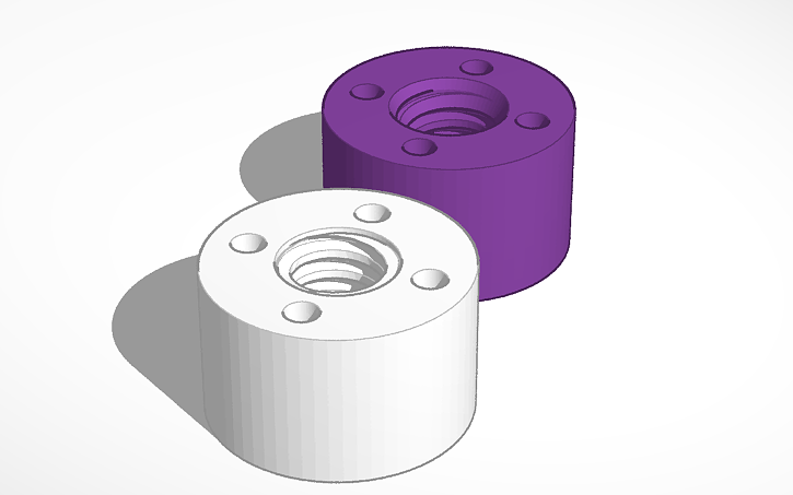 3D design T8 Nut - Tinkercad