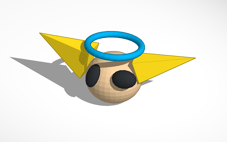 3D design baby angel emoji version | Tinkercad